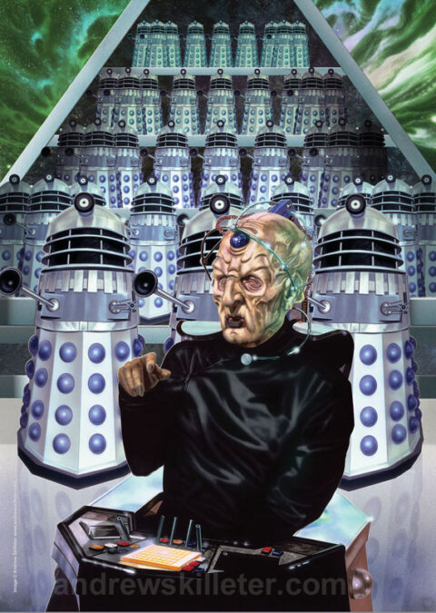 DAVROS & THE DALEKS ~ A3 Signed PosterPrint plus Free A6 Print | Andrew ...